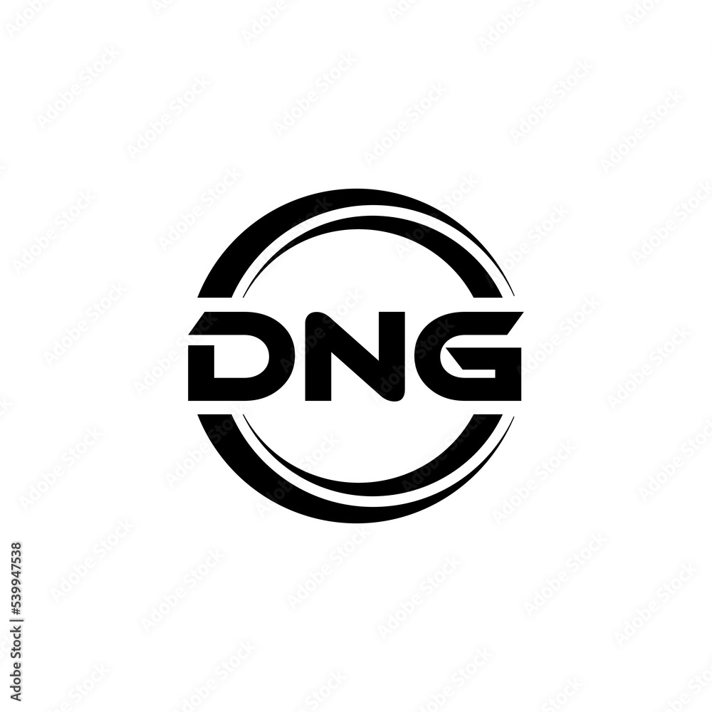 DNG letter logo design with white background in illustrator, vector ...