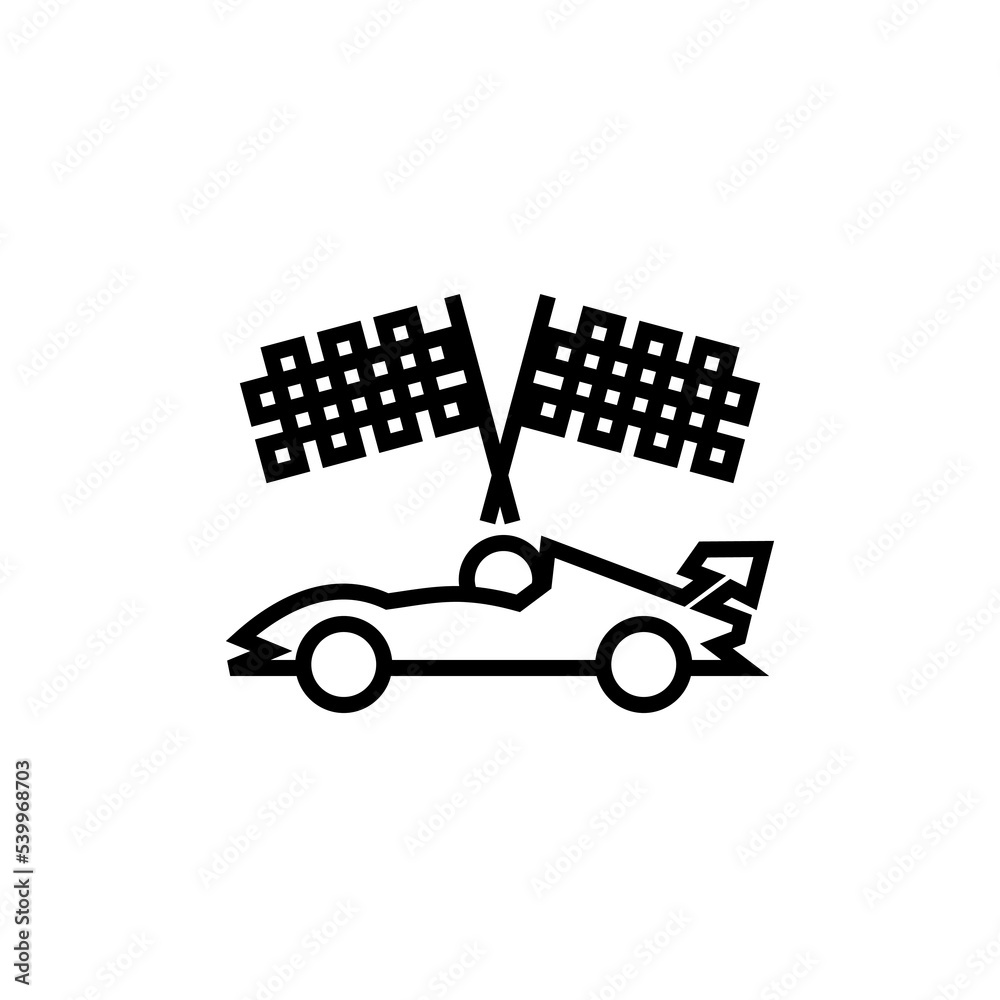 Formula race car line icon. Stock Vector | Adobe Stock