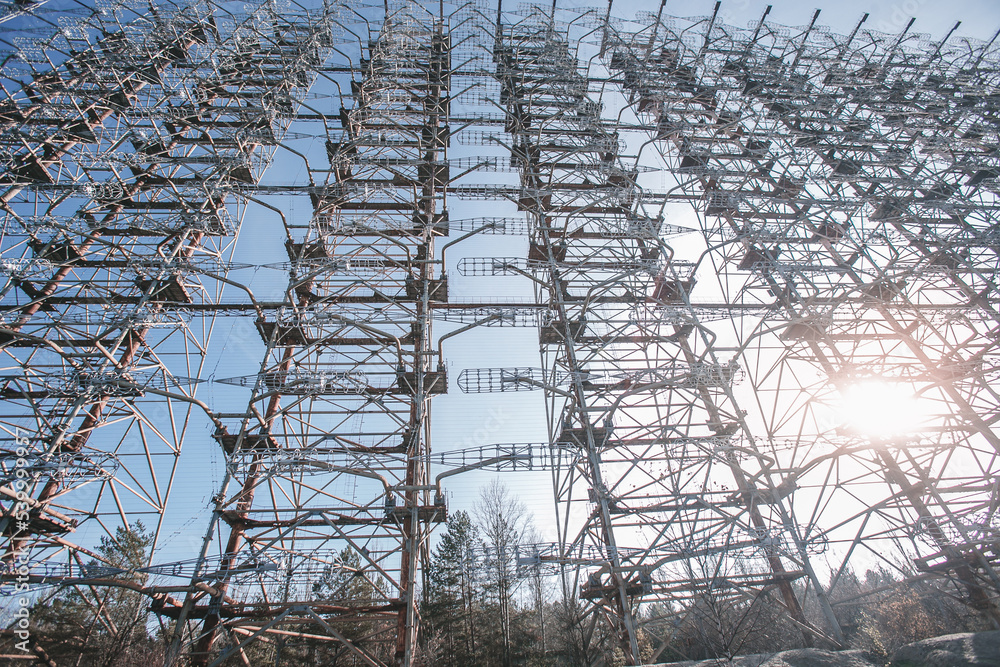 Radar station "Duga", known as the "Russian woodpecker", near Chernobyl ...
