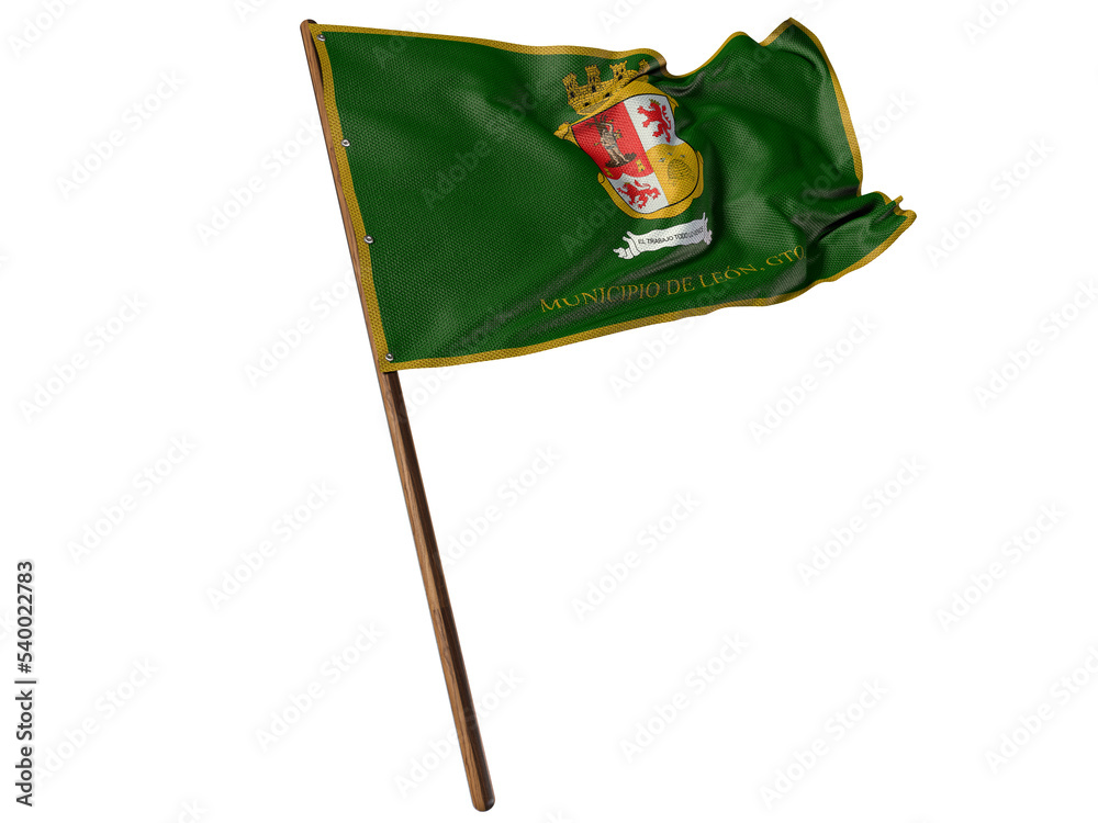 Bandera de Leon, Guanajuato, Mexico Stock Illustration | Adobe Stock