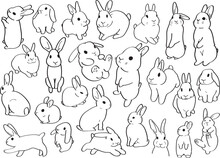 Simple Rabbit Doodle Free Stock Photo - Public Domain Pictures