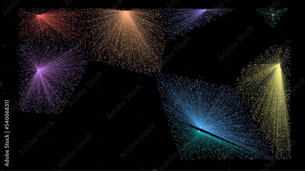 K Nearest neighbor cluster plot Stock Illustration | Adobe Stock