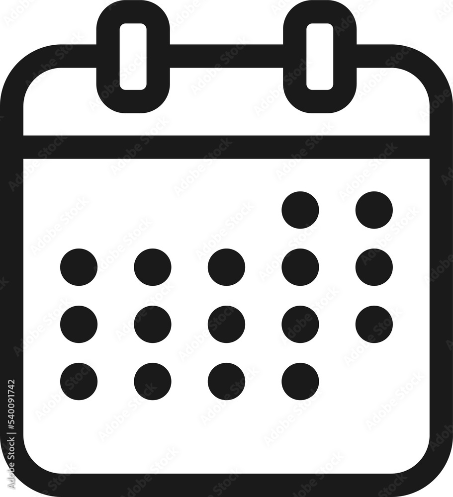 Calendar icon. Month symbol. Calendar organizer. Isolated calendar ...