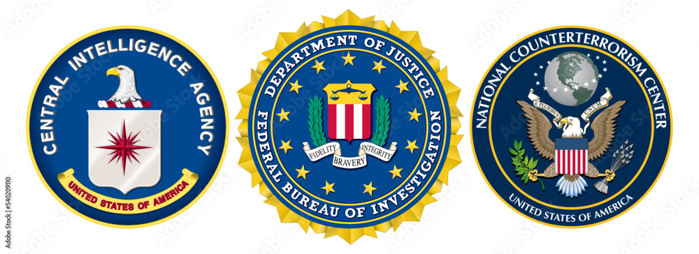 Vector seal of the Central Intelligence Agency. Federal Bureau of ...