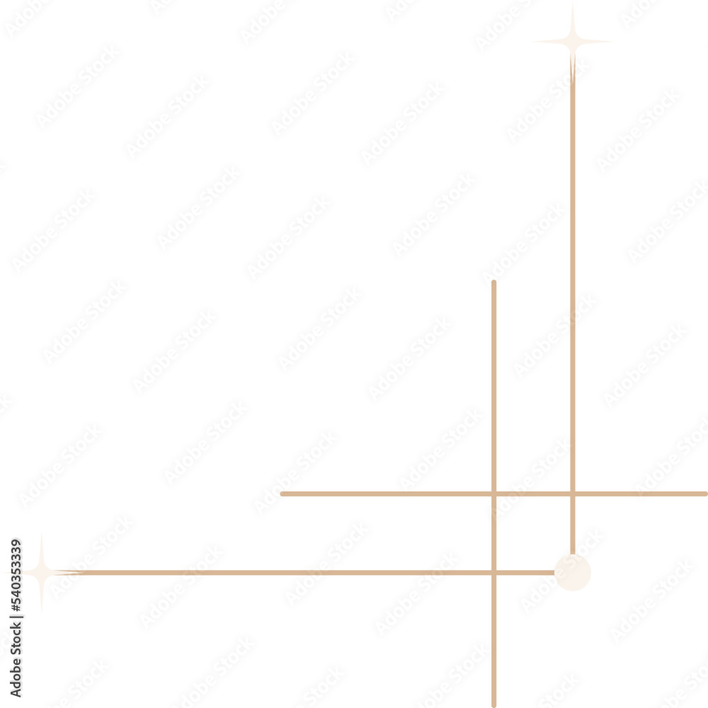 Minimal Star Corner Border Vector Illustration Stock Vector | Adobe Stock