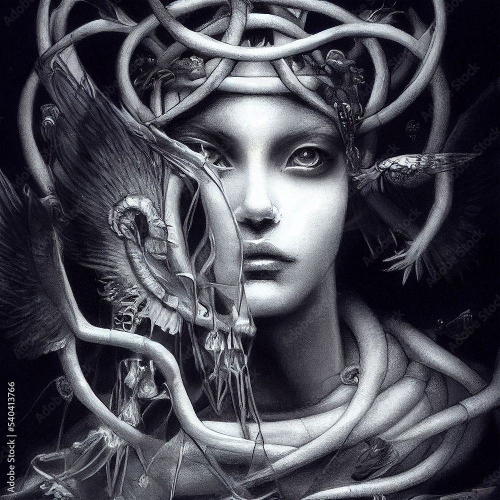Hekate Greek goddess of magic and spells, mythology, legend, digital ...