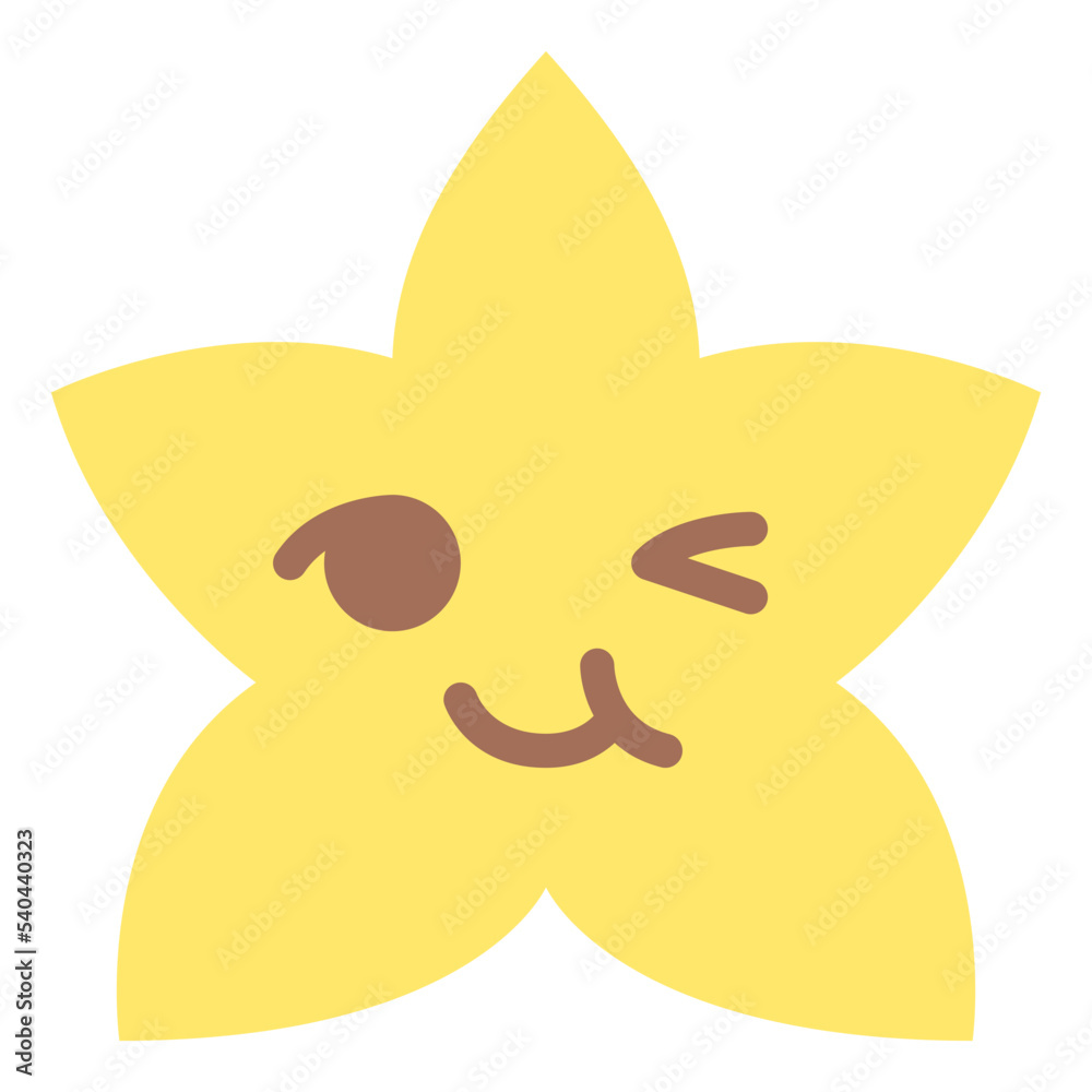 wink star emoji Stock Vector | Adobe Stock