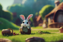 Happy Easter Farmer Rabbit Free Stock Photo - Public Domain Pictures