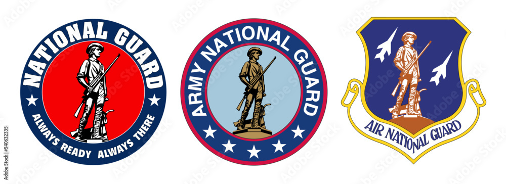 Vector seal of United States National Guard. US Army National Guard. US ...
