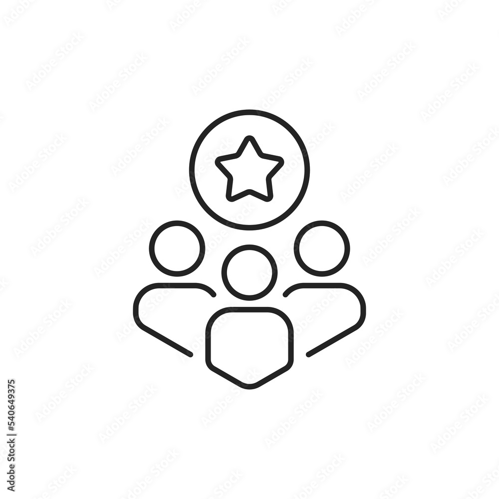 thin line customer or employee experience icon Stock Vector | Adobe Stock