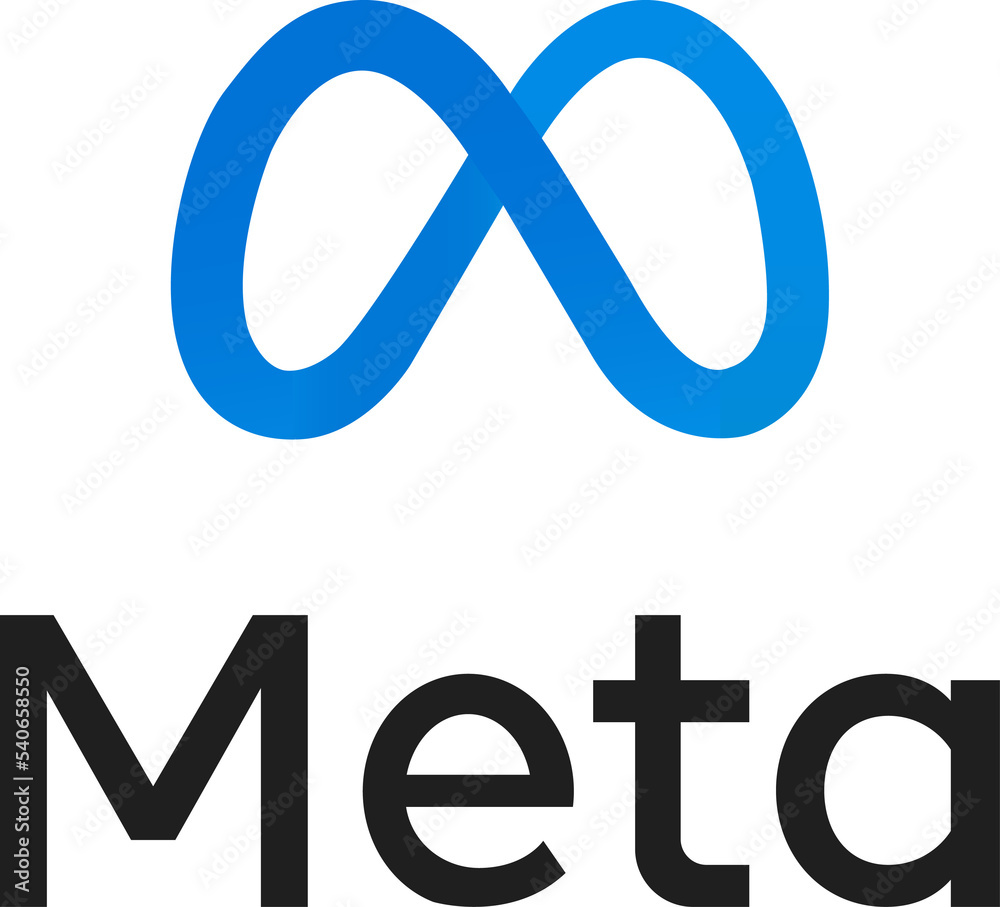 Meta logo. Meta, Facebook rebrand concept. Meta icon in blue color ...