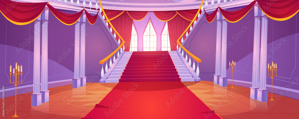 Castle interior background Stock Illustration | Adobe Stock