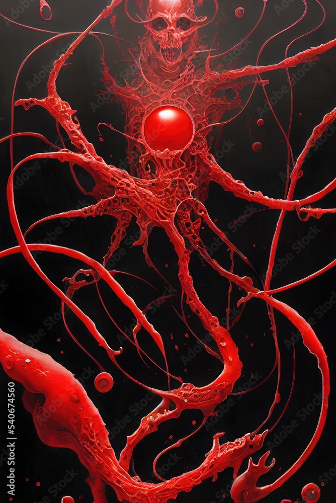 Ilustración de Stock Deformed Body Horror Halloween Blood and Gore ...