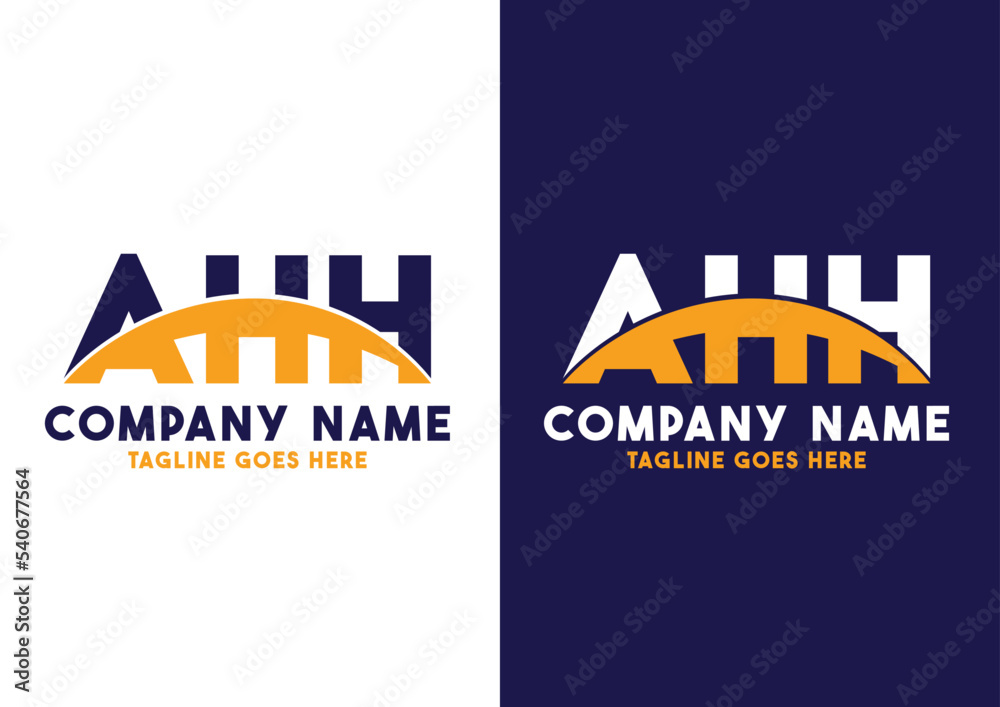 Letter AHH logo design vector template, AHH logo Stock Vector | Adobe Stock
