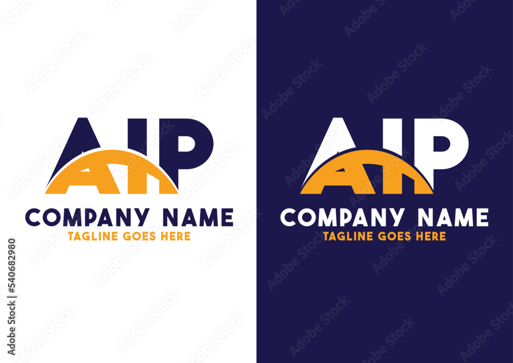 Letter AIP logo design vector template, AIP logo Stock Vector | Adobe Stock
