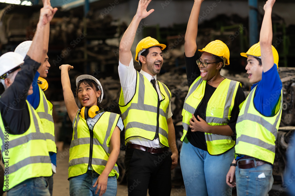 Unity and teamwork concept. team standing hands together. Professional ...