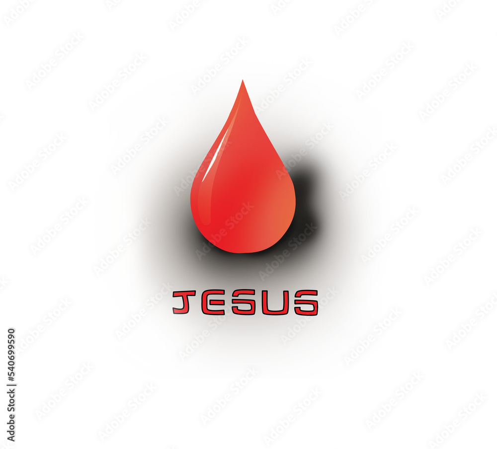 drop of Jesus' blood Stock Illustration | Adobe Stock