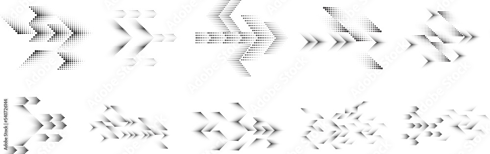 Linear halftone dots .Design elements for posters, social media ...