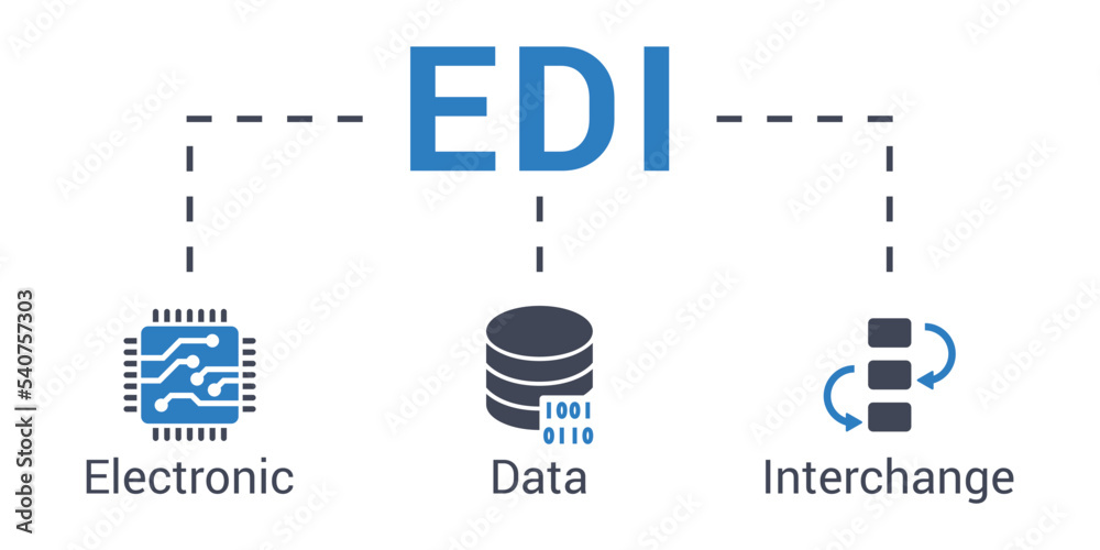Vector de Stock EDI acronym concept of Electronic Data Interchange ...