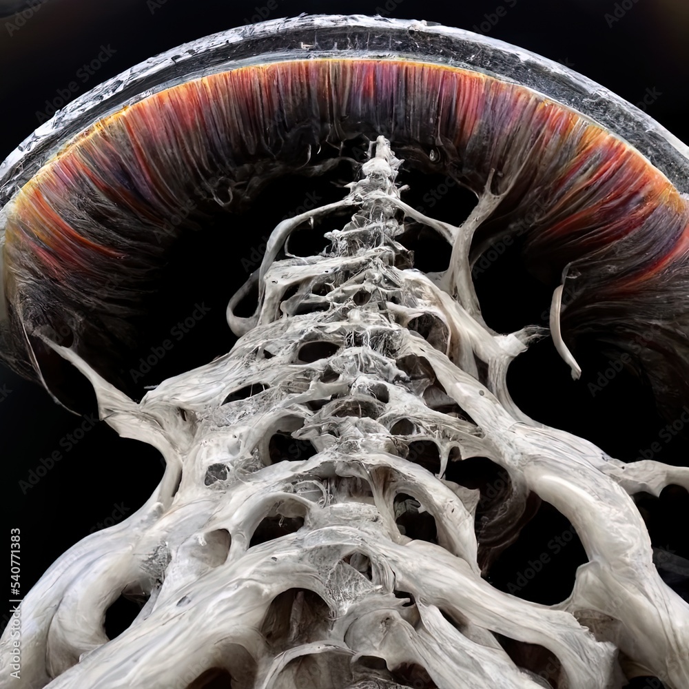 Spinal cord and nerves abstract painting. Stock Illustration | Adobe Stock