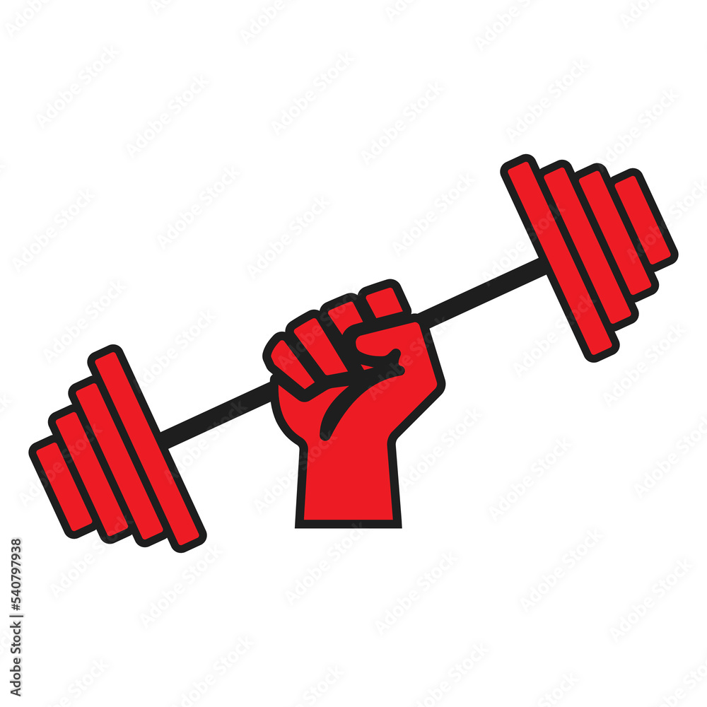 Red Dumbbell Icon