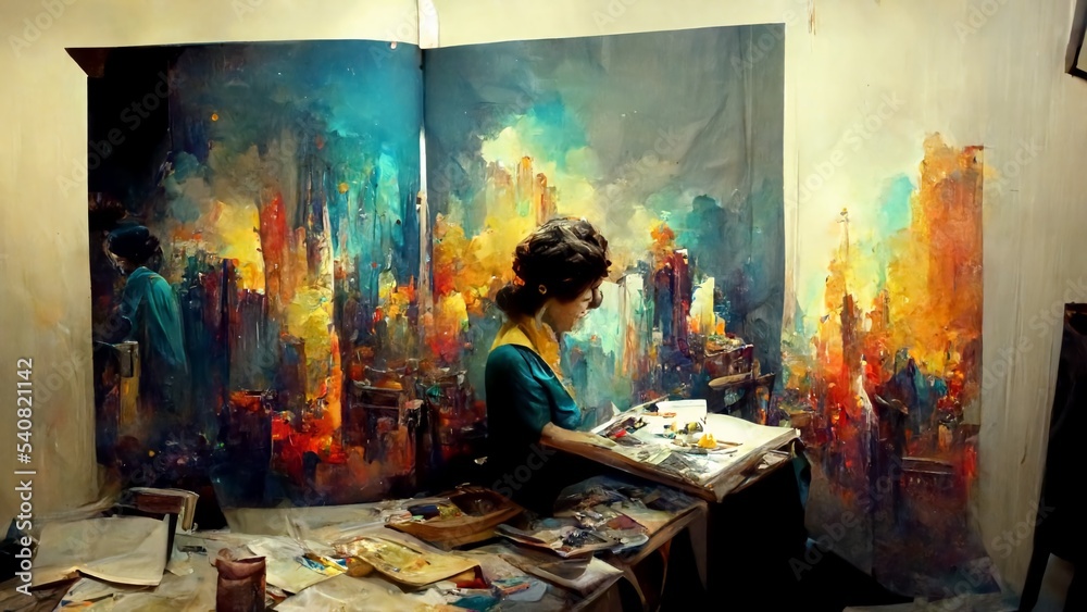 amazing artist at work painting art background wallpaper HD Stock ...