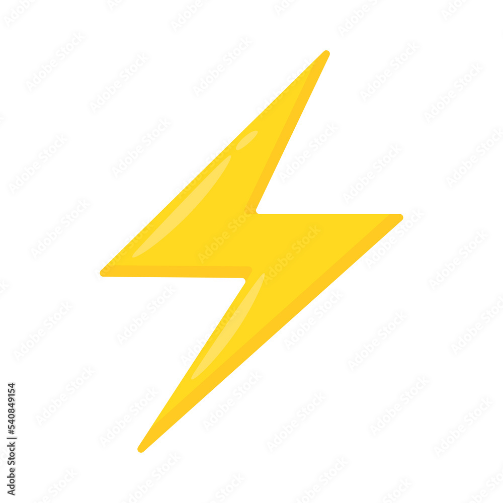 Lightning Sign Emoji Icon Illustration. Storm Vector Symbol Emoticon ...