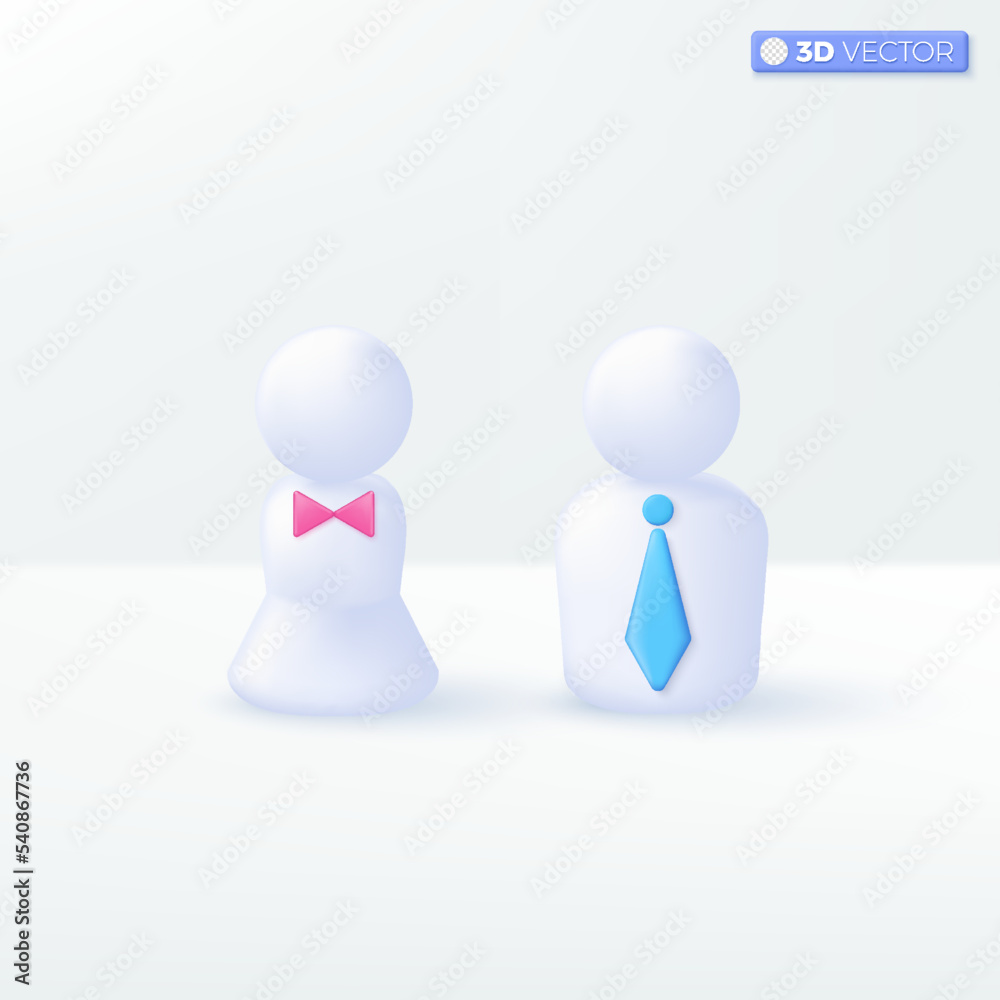 Human personal icon symbols. group of people, staff figure, profile ...
