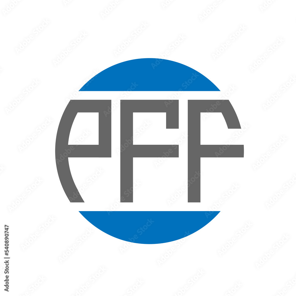 PFF letter logo design on white background. PFF creative initials ...