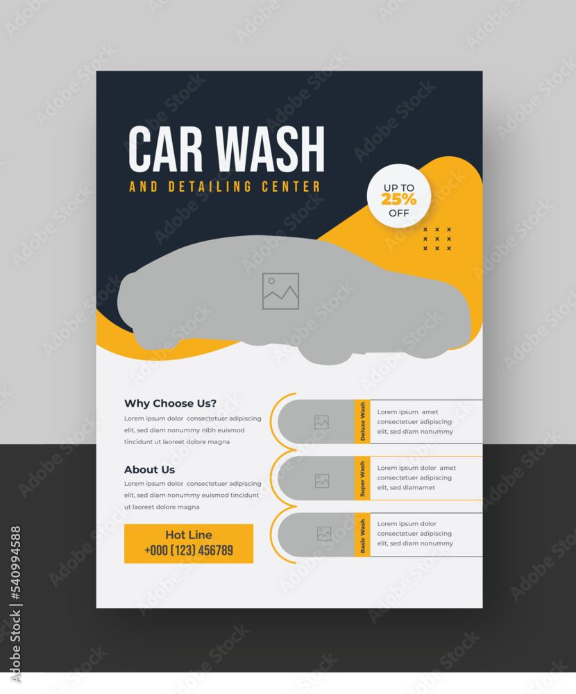 Vector de Stock Car Wash Flyer Templates, Car sale Flyer, Auto ...