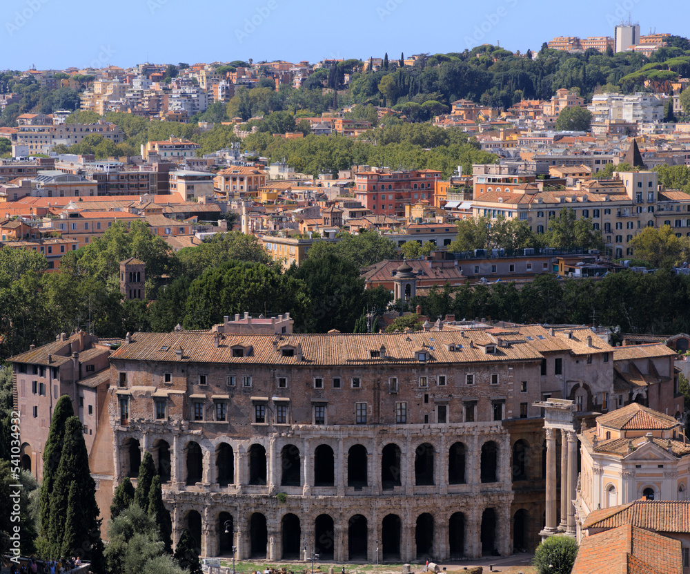 The Theatre of Marcellus (Teatro Marcello)in Italy, the largest open ...