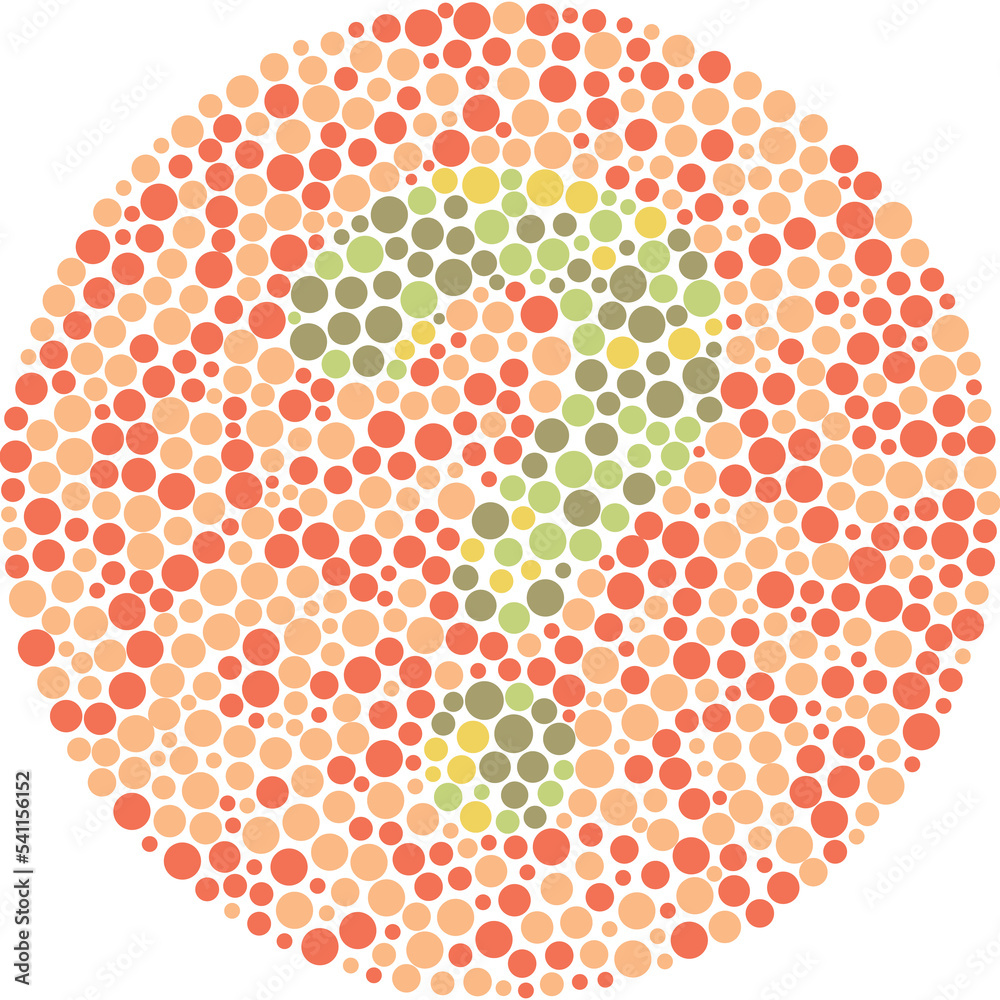 Red Green Color Blind Test question mark Stock Illustration | Adobe Stock