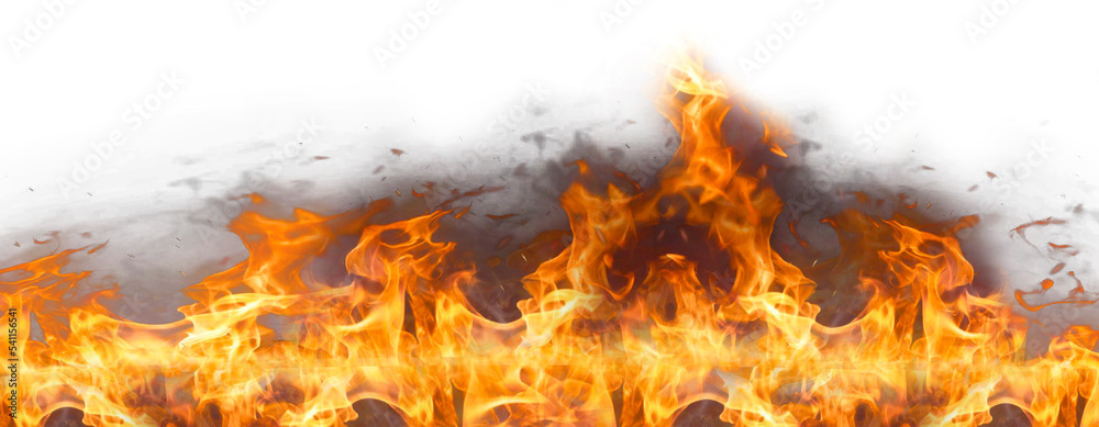 Flame of fire on a transparent background Stock Illustration | Adobe Stock