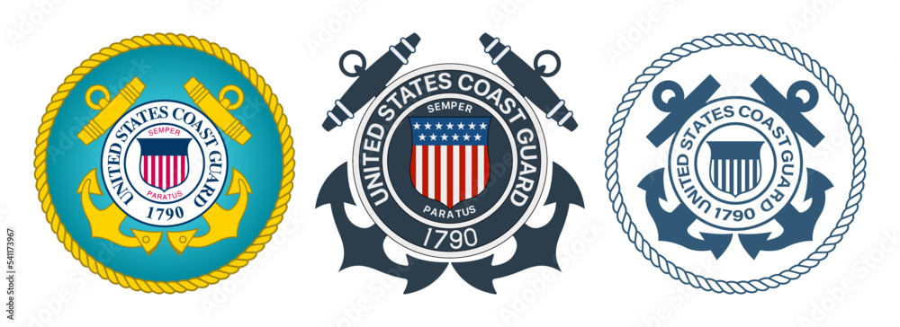 Vector seal of the United States Coast Guard. Coast Guard alternative ...