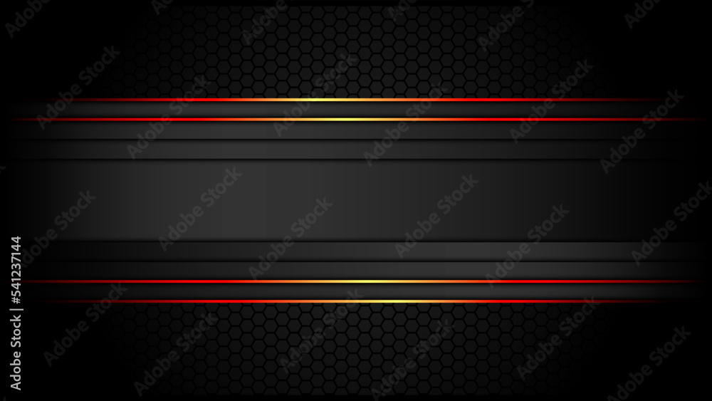 Dark Metallic Tech Carbon Background Banner Vector Wallpaper with ...