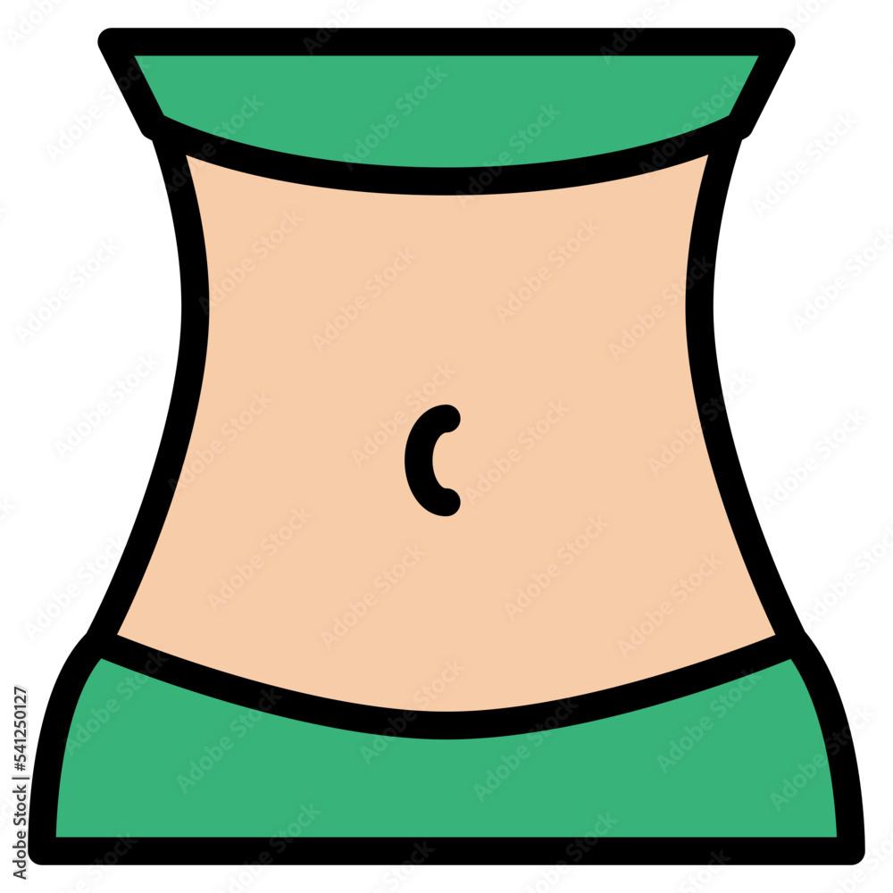 navel human body organ Stock Vector | Adobe Stock
