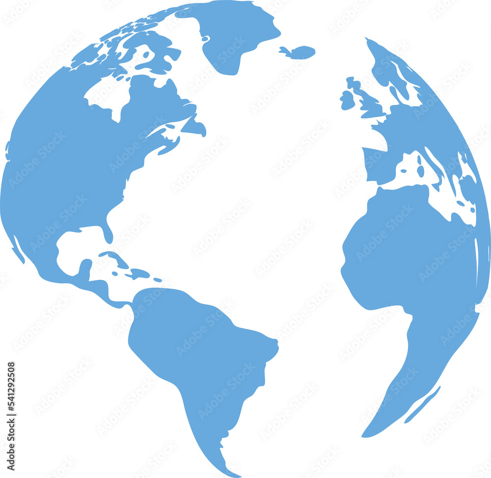 Globe world map. Earth hemispheres with continents. Realistic world map ...