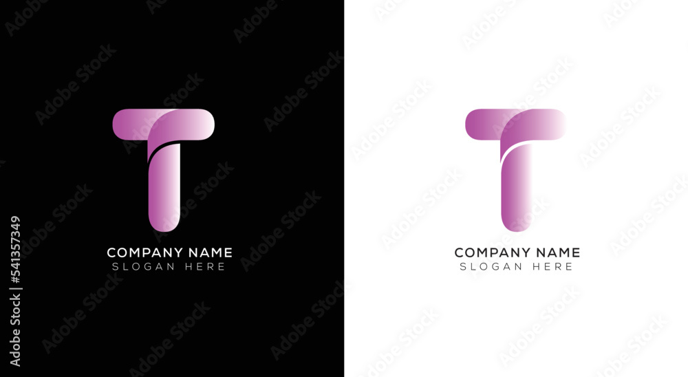 Gradient abstract letter T logo design Stock Vector | Adobe Stock