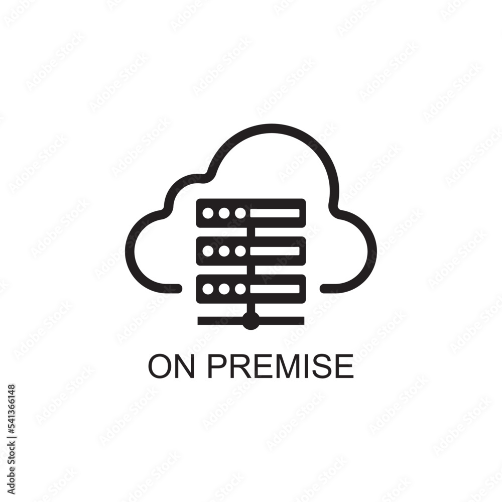 Vetor on premise icon , technology icon do Stock | Adobe Stock