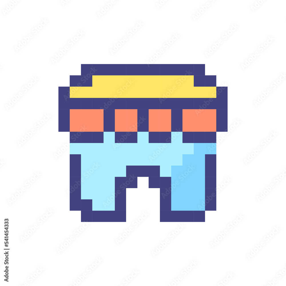 Online marketplace pixelated RGB color ui icon. E store. Ecommerce site ...