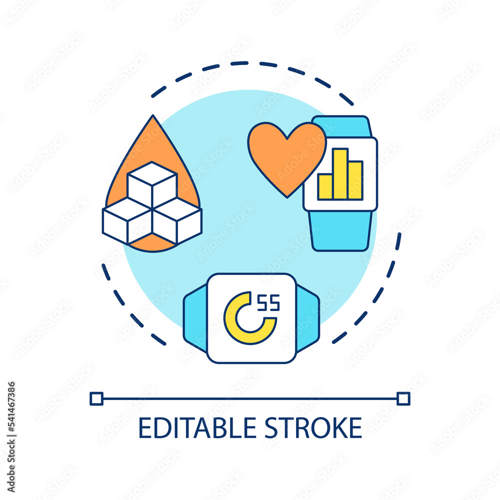 Vektor IoT technology concept icon. Smart watch. Wearable health ...