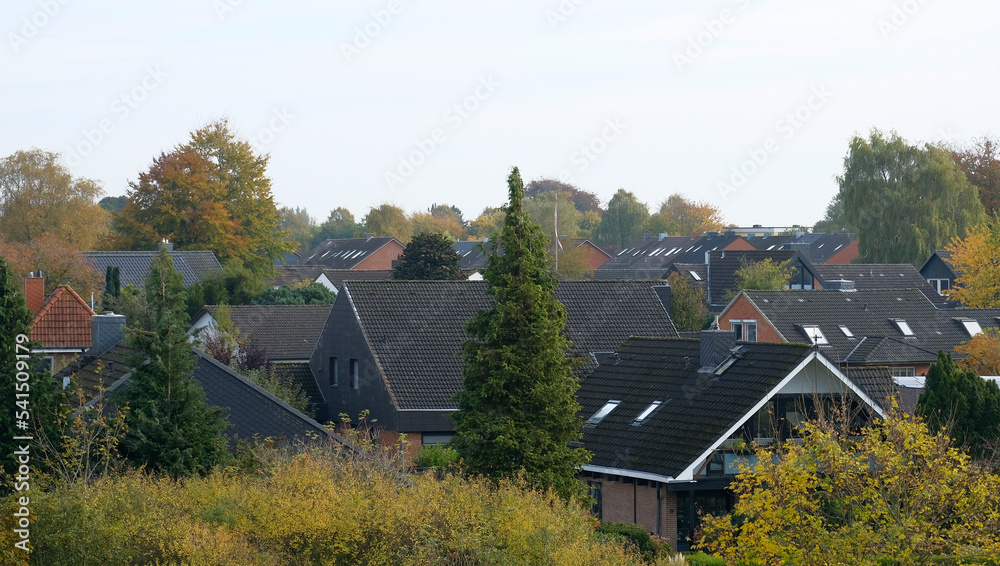 Photo Stock Rendsburg, Germany - 10 22 2022: Roofs of the luxury ...