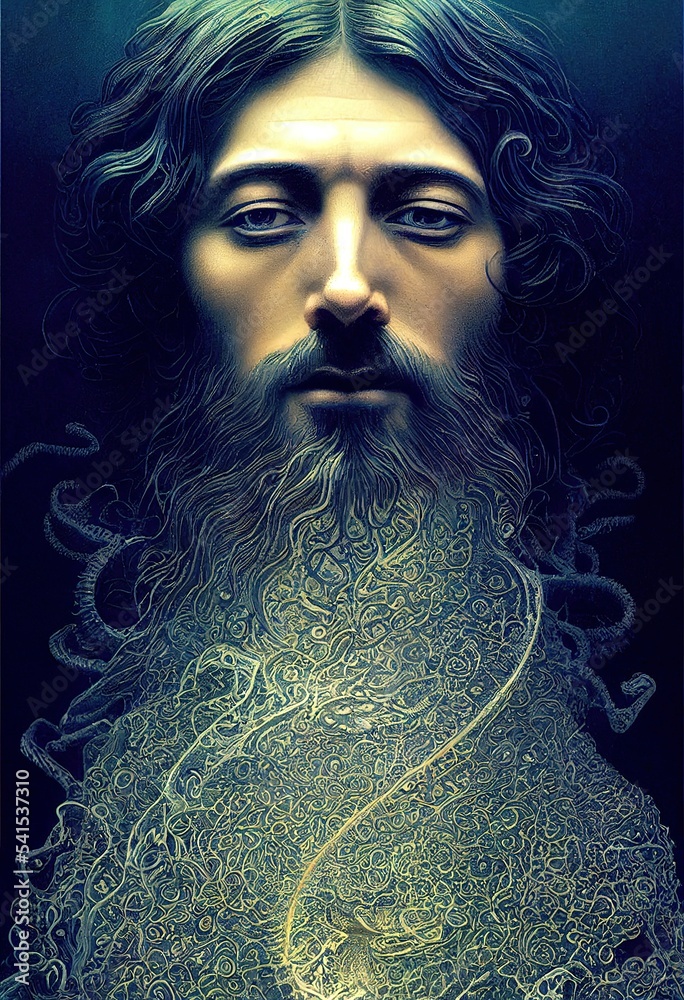 Holy Saint Person Jesus Christ Portrait - Digital Art, 3D Render ...