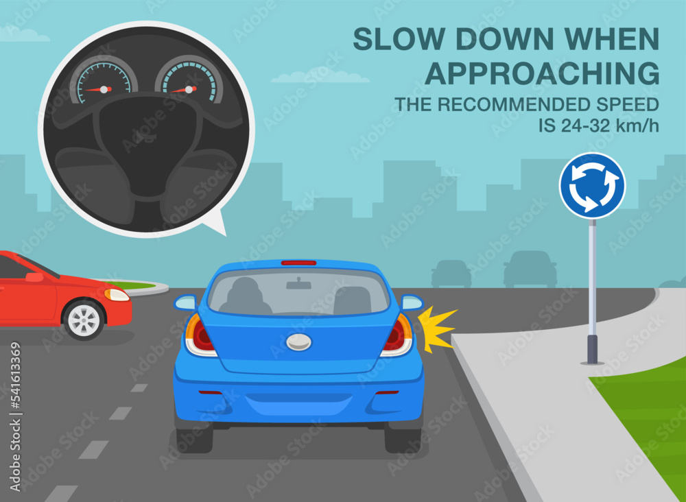 Vector de Stock Safe driving tips and traffic regulation rules ...