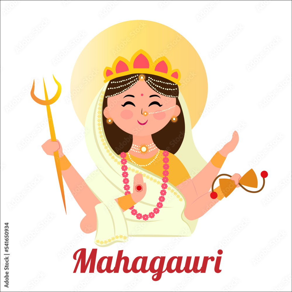 mahagauri mata navratri goddess nine forms of goddess durga indian ...