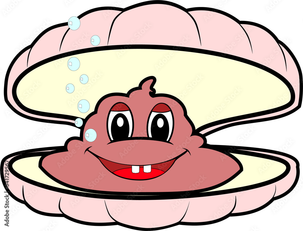 Cute cartoon clam PNG transparent background Stock Illustration | Adobe ...