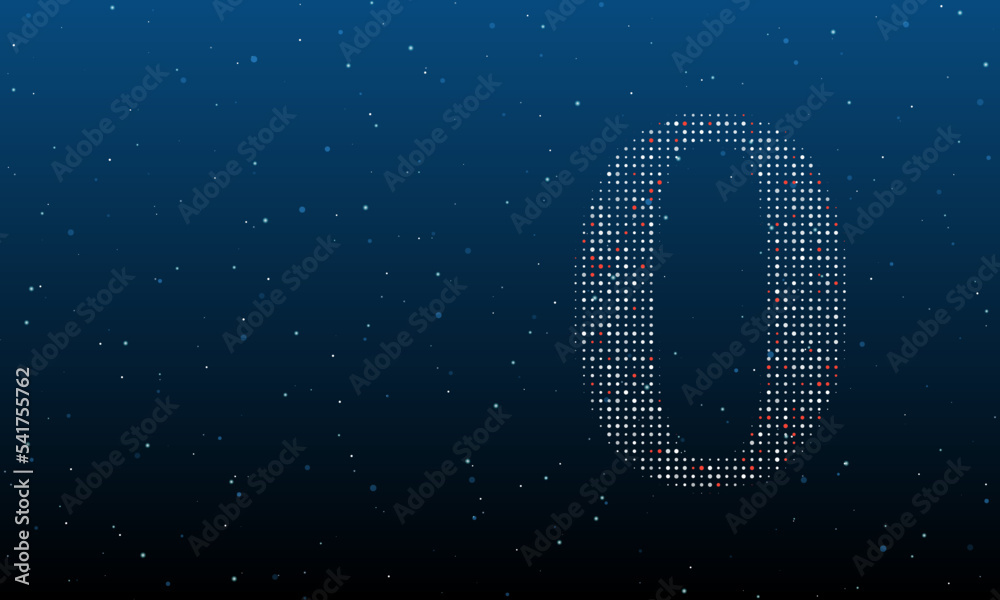 Stock-Vektorgrafik „On the right is the number zero symbol filled with ...