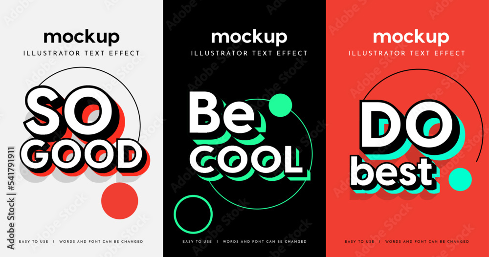 creative typographic poster design template 3D Text Effect Mockup /full ...