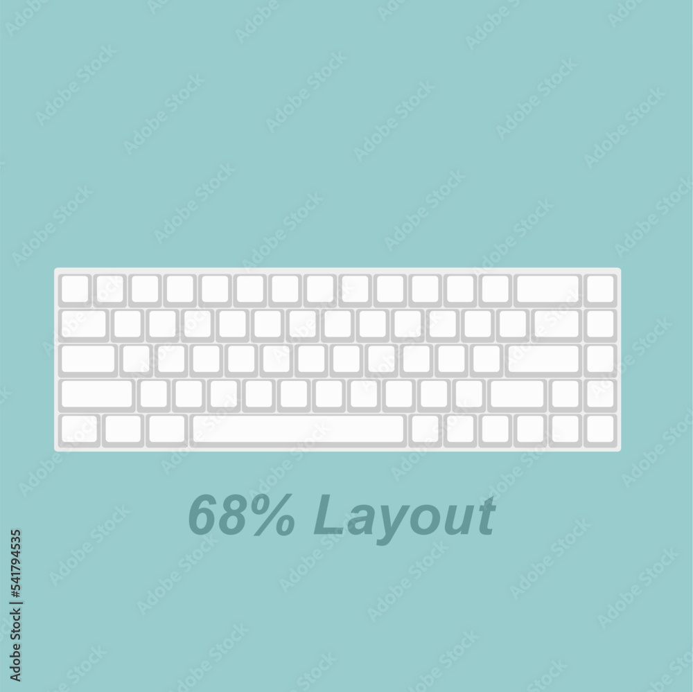 68% Mechanical Keyboard layout vector Computer Keyboard, Icons ...