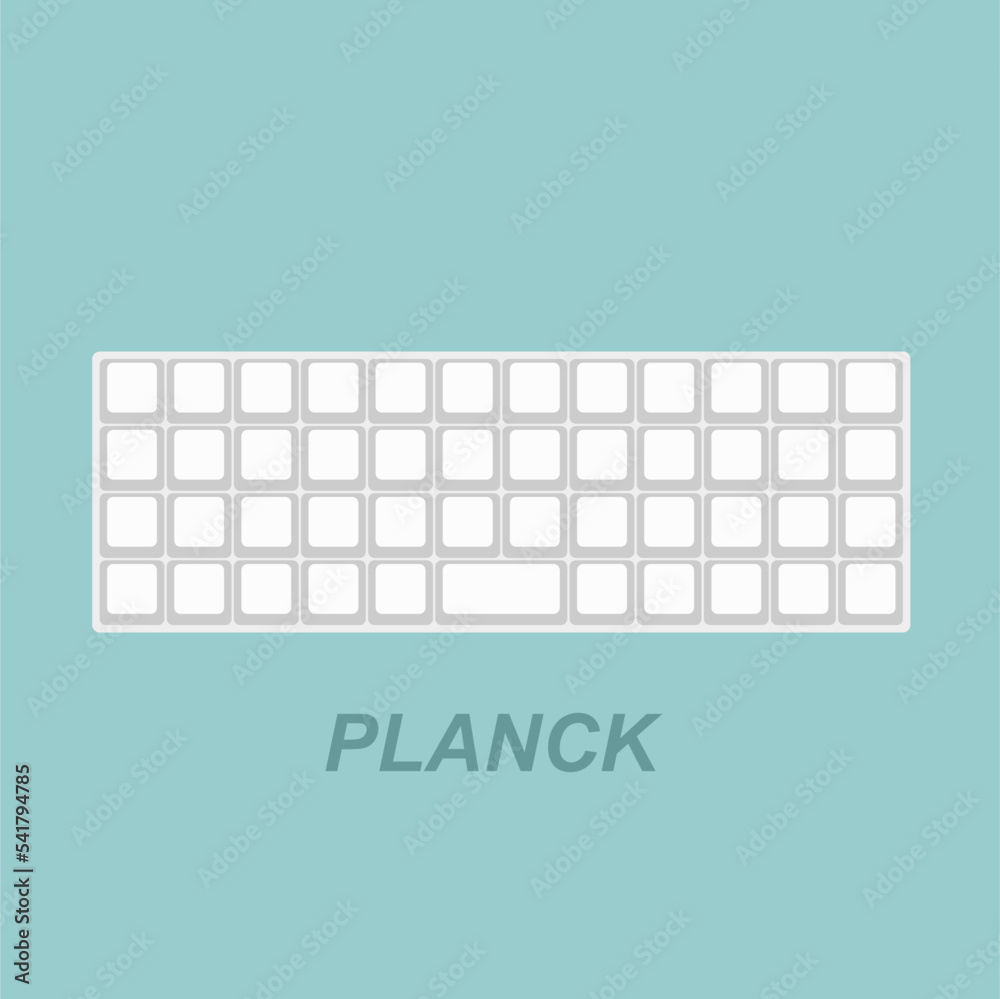 PLANCK Compact Mechanical Keyboard layout vectors, Computer Keyboard ...